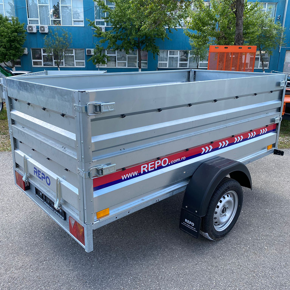 Remorcă REPO RDS 2600 x 1350 x 780 mm obloane duble basculabilă 750 kg ...